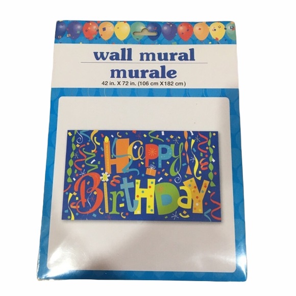 Party Supplies | Happy Birthday Wall Mural | Poshmark
